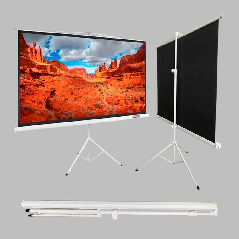 Ecran Retráctil Evox Pantalla para Proyector 120″ con Trípode Blanco ...