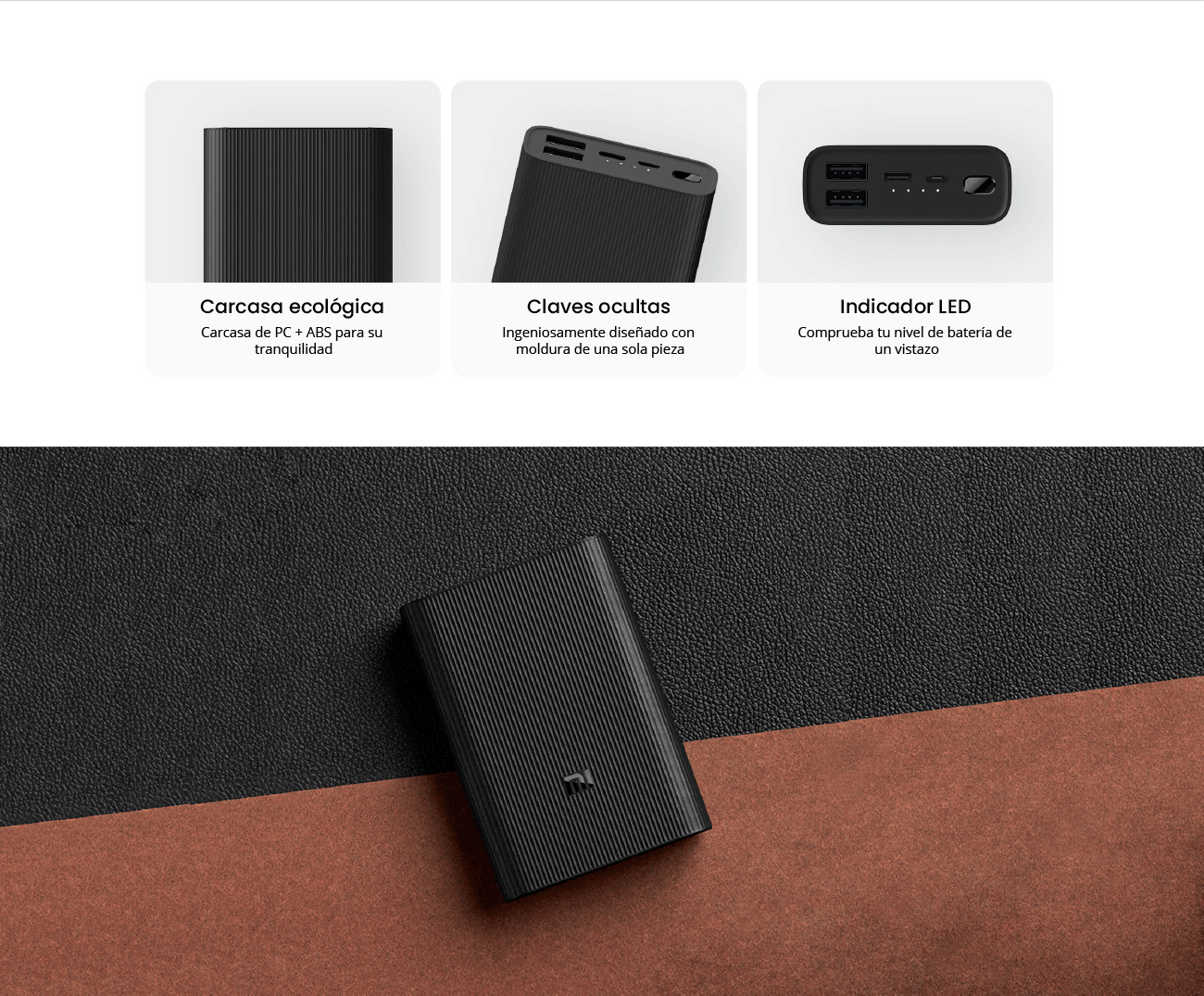 Cargador Portátil Xiaomi Mi Power Bank 3 Ultra Compact 10000mAh | Jota ...